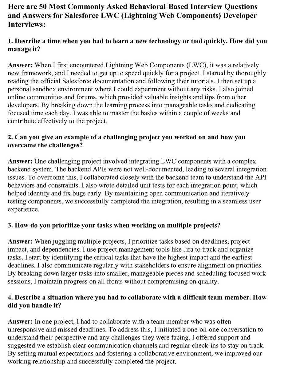 6 PDFs containing ALL Types of Most Asked Interview Q&A (Scenario-Based ...