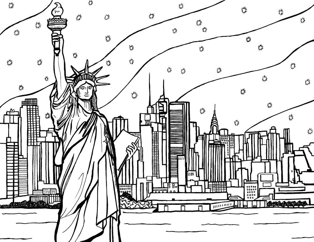 New York coloring page