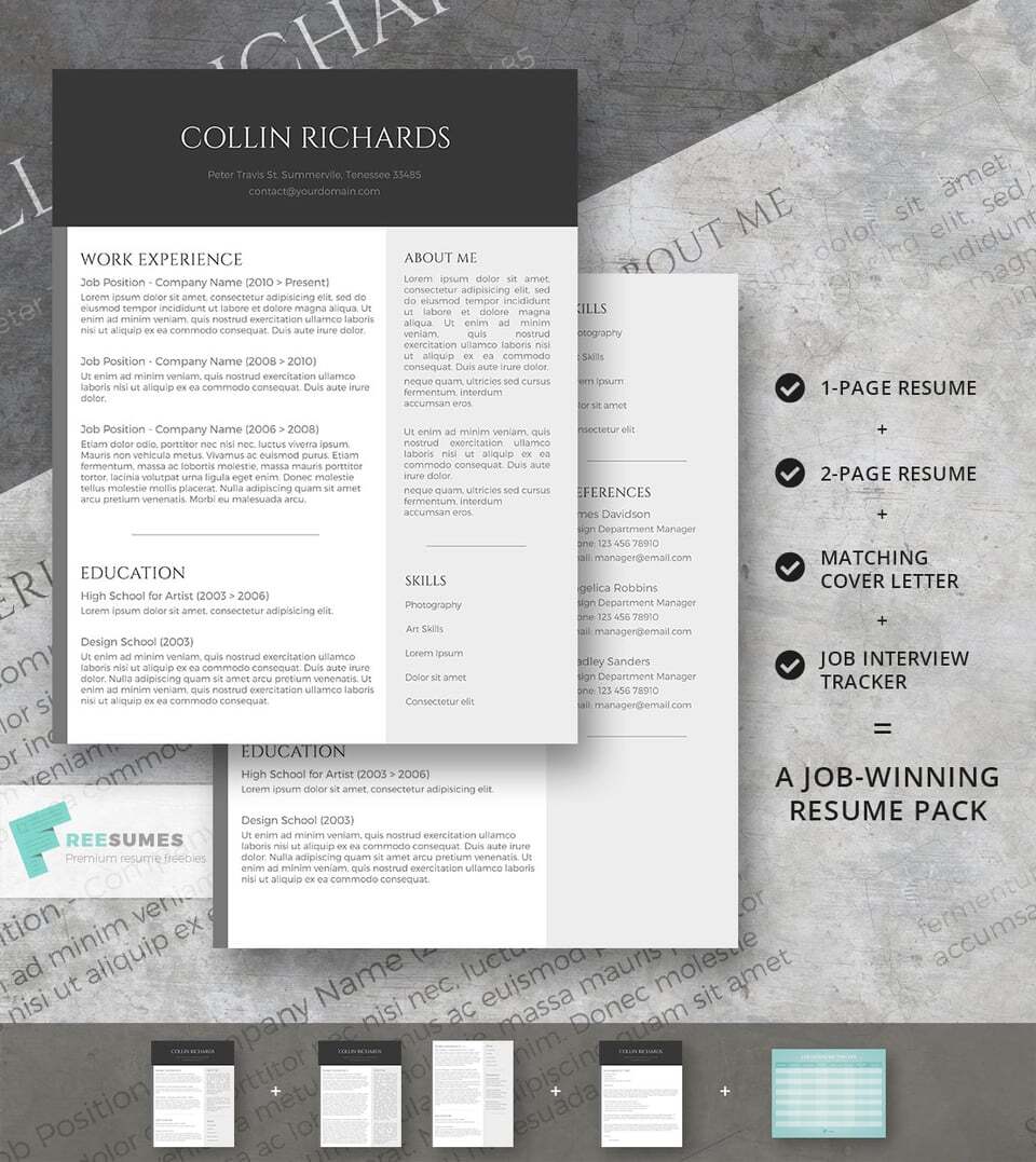 Complete Resume Pack: Plain But Trendy