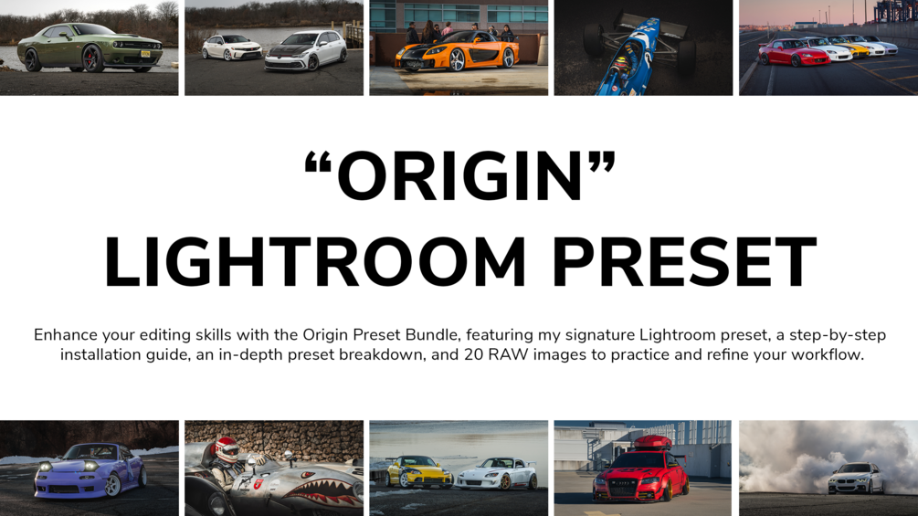 "Origin" Lightroom Preset Pack & Editing Guide