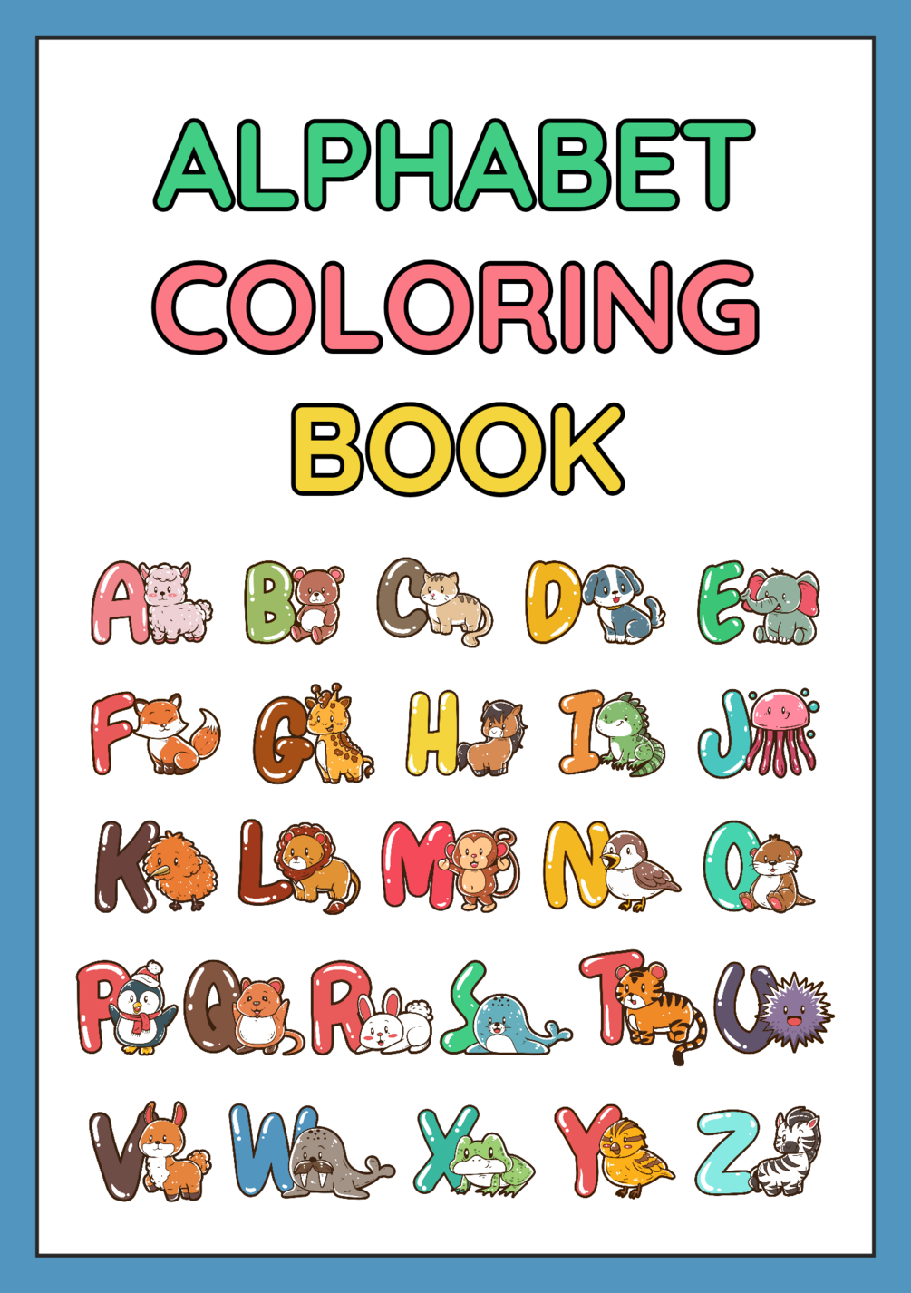A-Z Fun: Alphabet Coloring Book for Preschool and Kindergarten