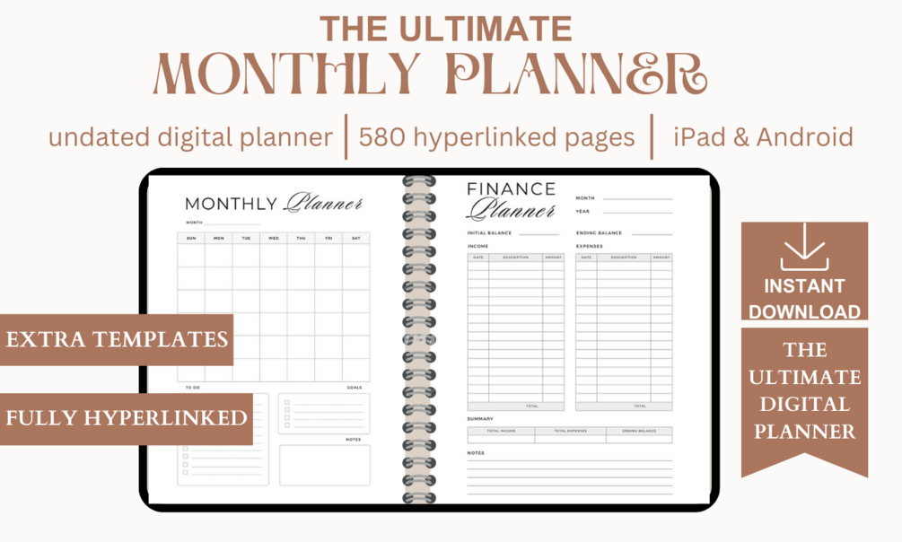 The Ultimate Monthly planner