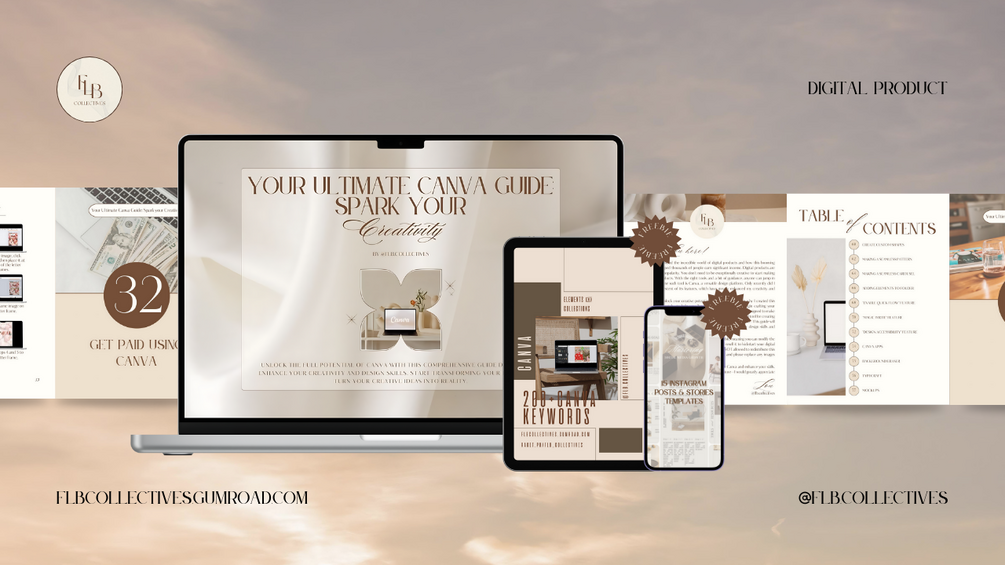 Your Ultimate Canva Guide Ebook (Editable Ebook Template with FREE BONUSES)