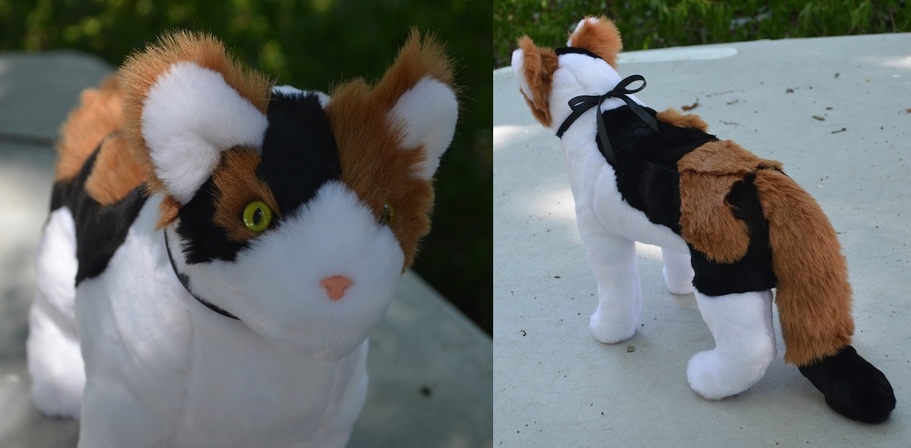 Calico cat plush pattern + instructions (includes basic cat pattern)