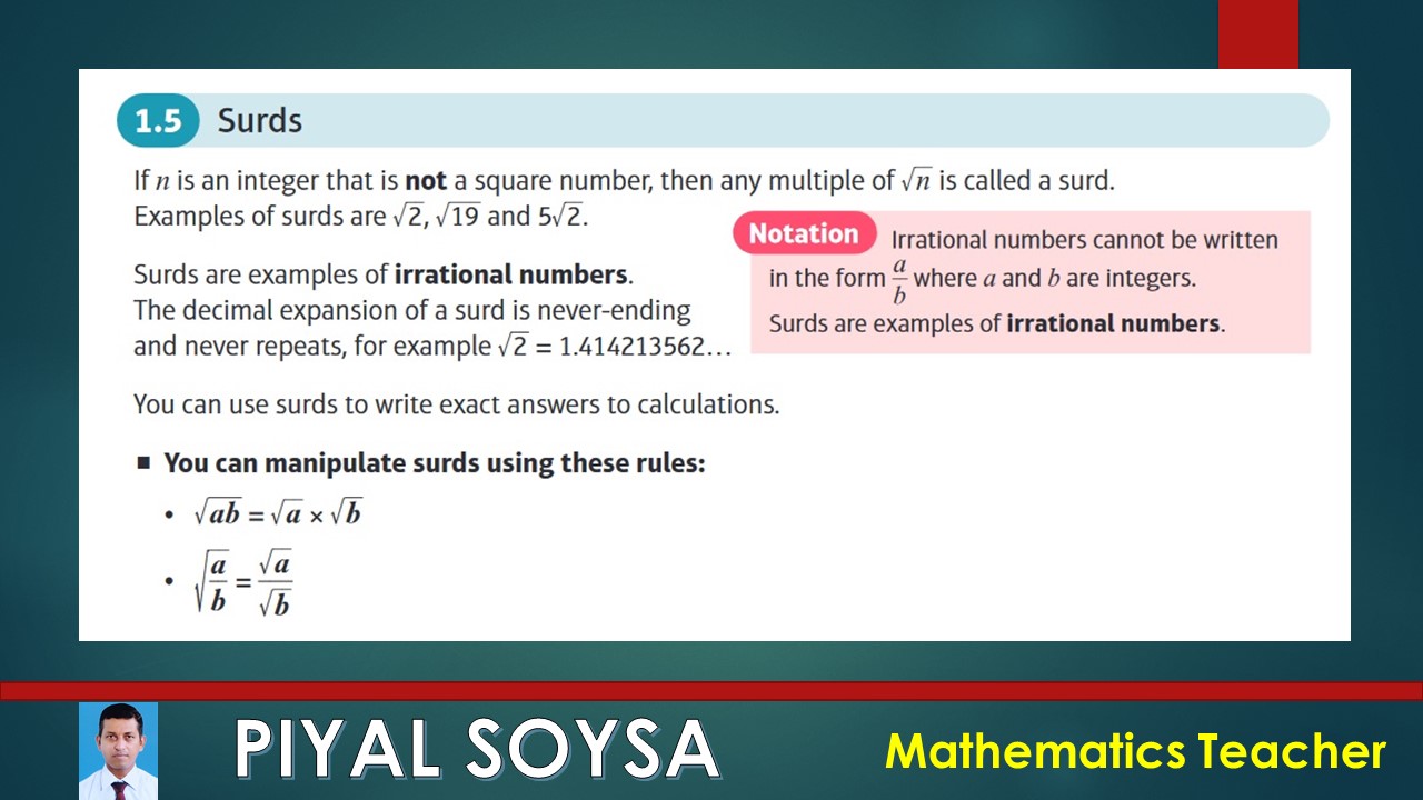 Edexcel Pure Mathematics Lesson 1 Basics