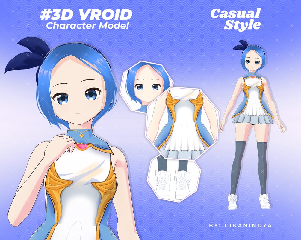 3D Vroid Character, 3d Model Commission, Vroid, 3D Modeling ...