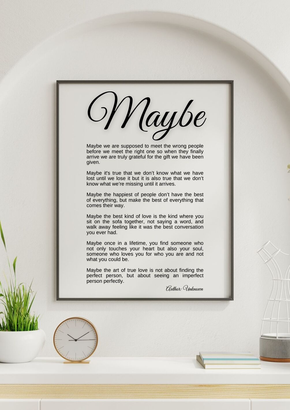 Maybe Poem Love Poem Set of 3 Above Bed Prints Wedding Gift,Soulmates ...
