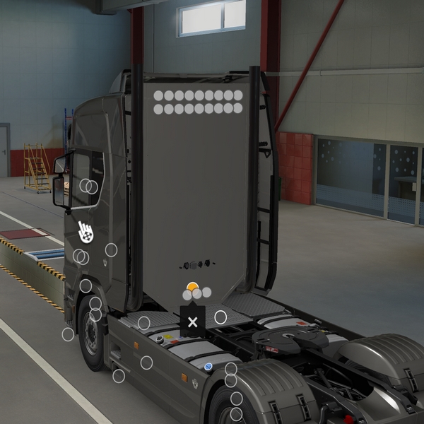 New Scania NG backwall with integrated exhausts - WC007 D3SIGN