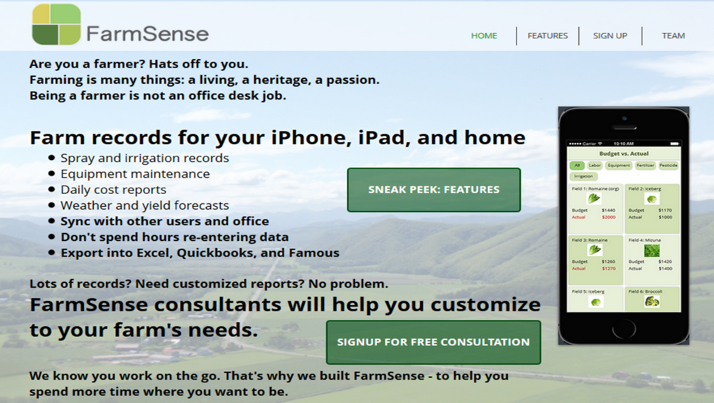 FREE FarmSense Consultation for custom iPhone farm records