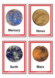 Planets flash cards