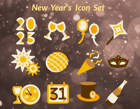 New Year's 2023 Icons