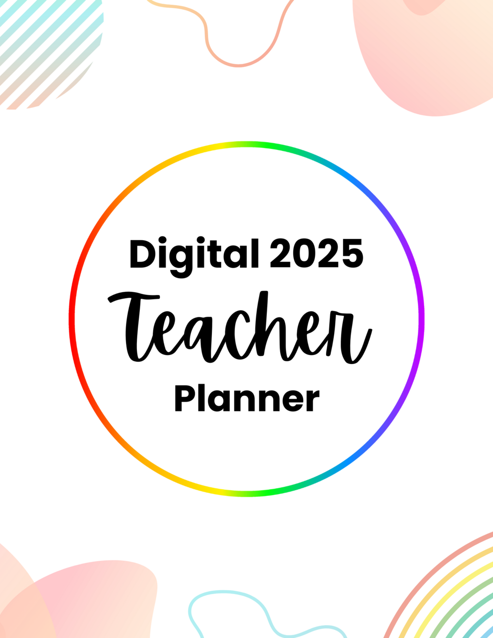 Rainbow Digital Planner 2025