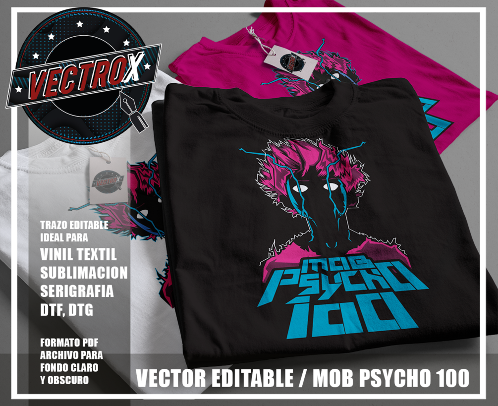 Vector Editable - Mob Psycho 100 Anime