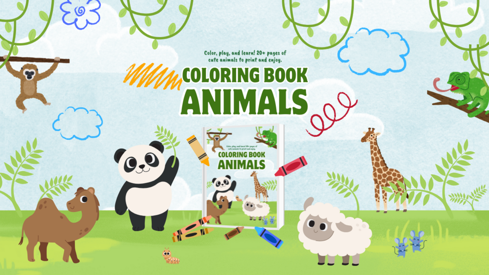 Animal Coloring Book for Kids – 20+ Cute & Fun Printable Pages