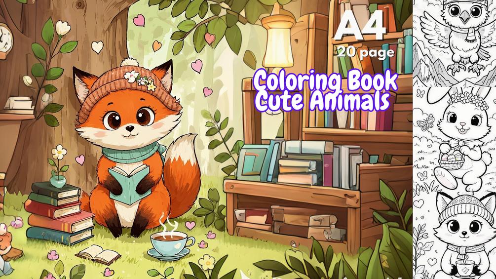 Animals Coloring Book – Fun and Relaxing Animal Illustrations for Kids ...