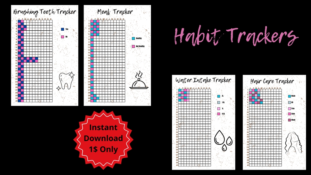 Ultimate Self-Care Tracker - Printable Journal Pages for Hair, Skin ...