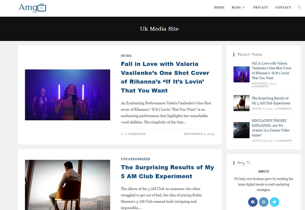 AMGTV Video Blog Subscription