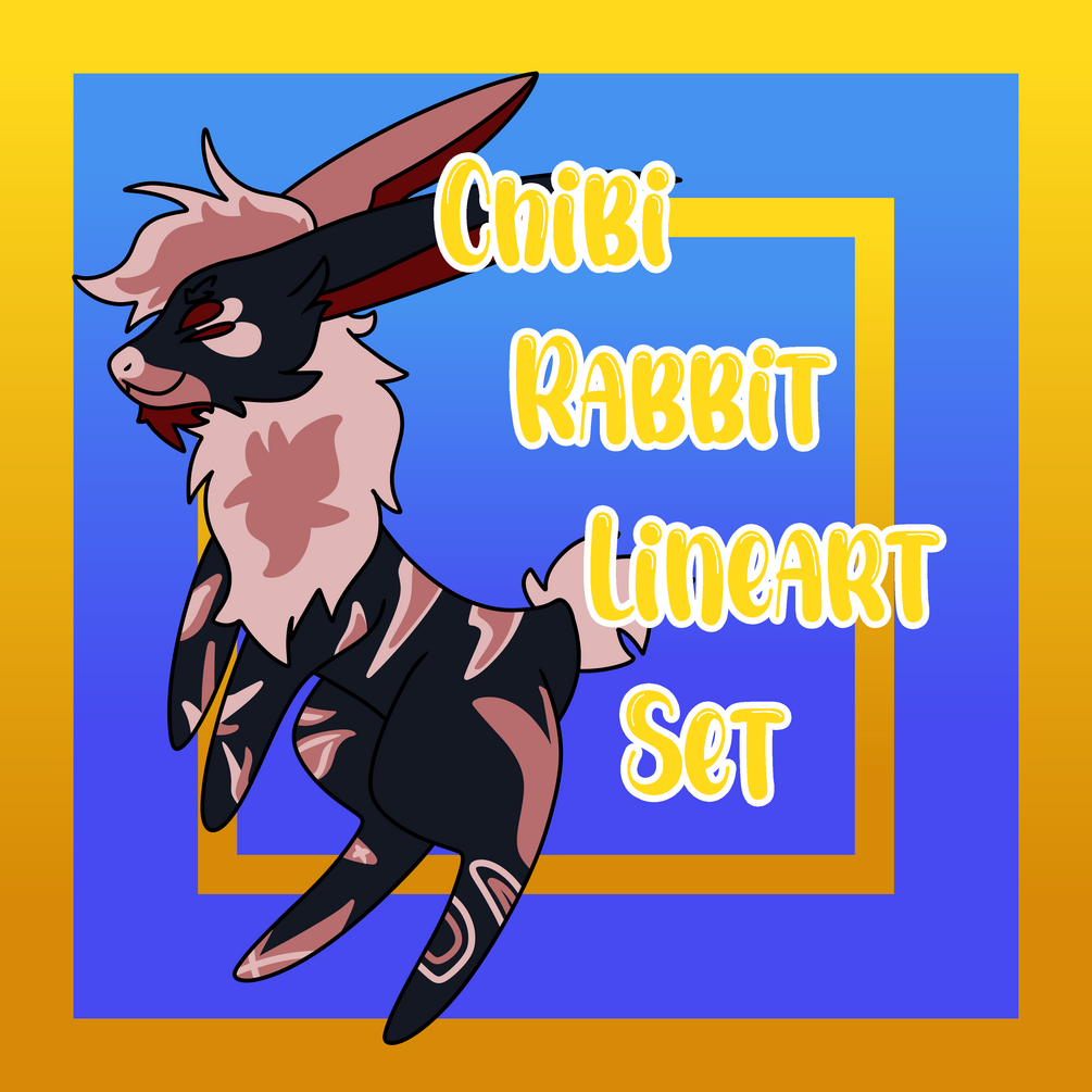 P2U - Chibi Rabbit Lineart Pack