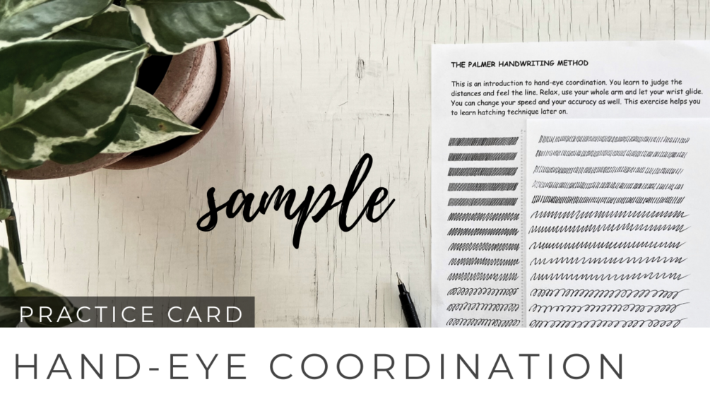 Sample Practice Card for Hand-eye coordination