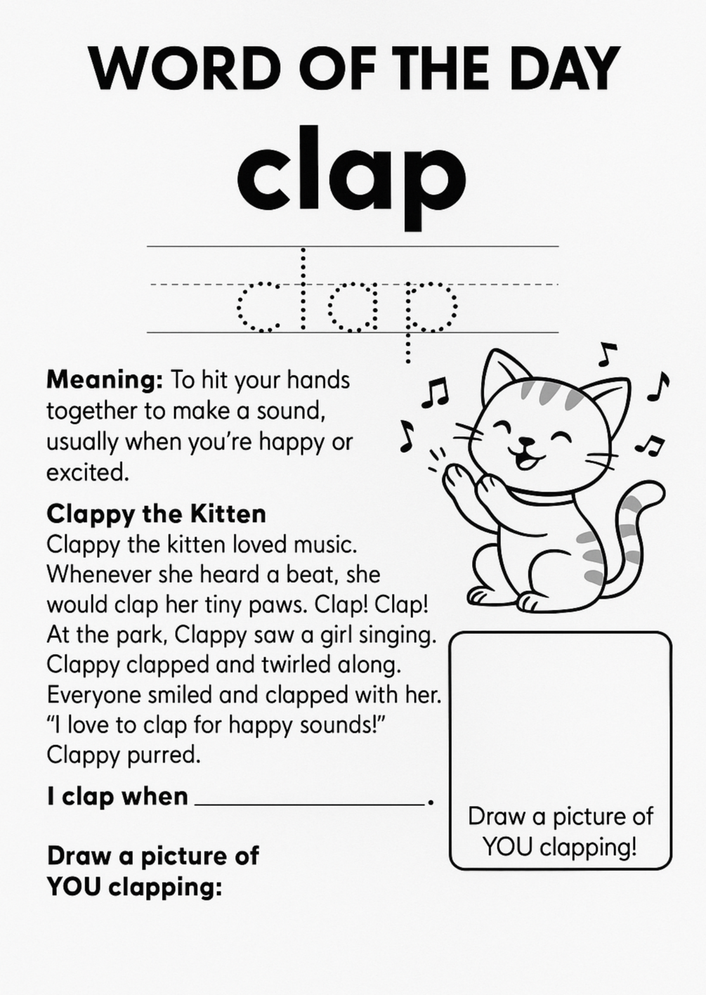Word of the day-Clap