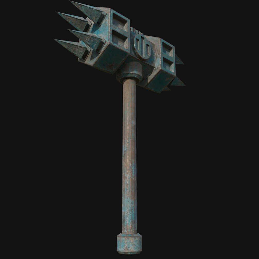 Dual Functionality: 3D Model of Double Faced Hammer