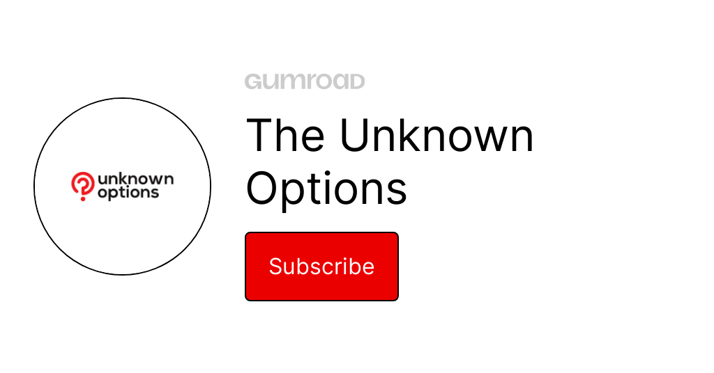 The Unknown Options The Unknown Options