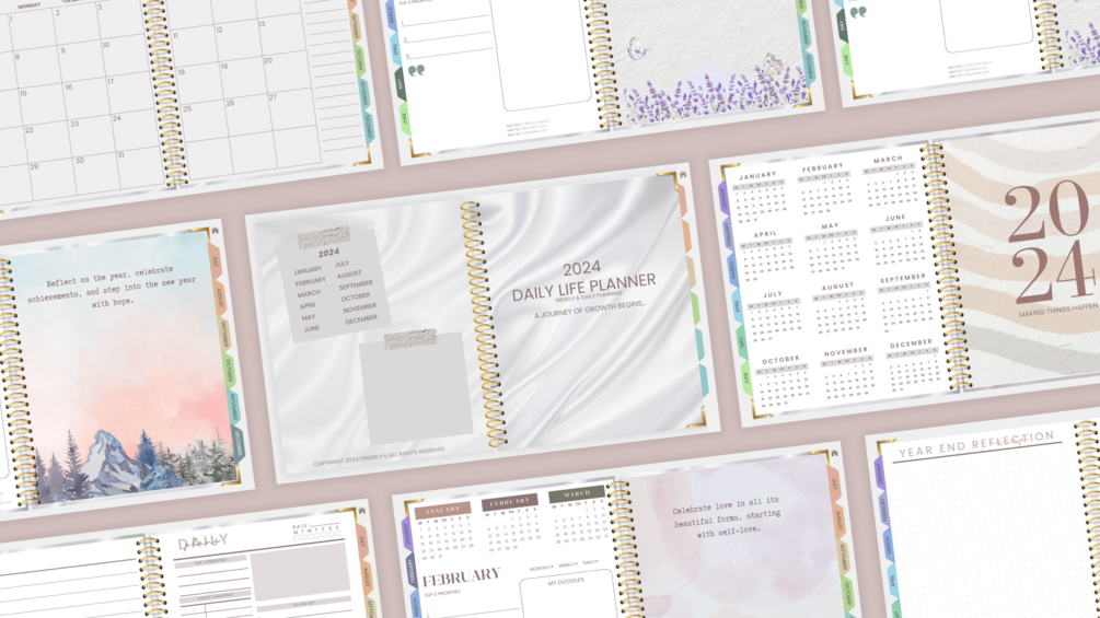 2024 Digital planner Silver-themed