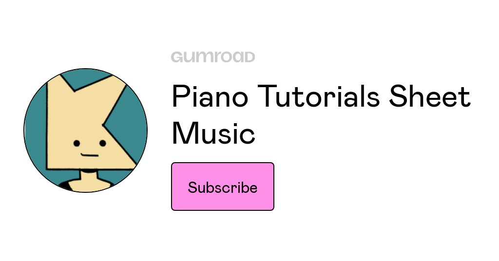 Piano Tutorials Sheet Music