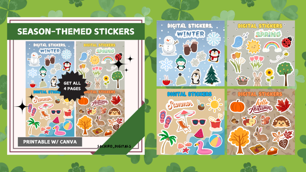 Season-Themed Digital Stickers