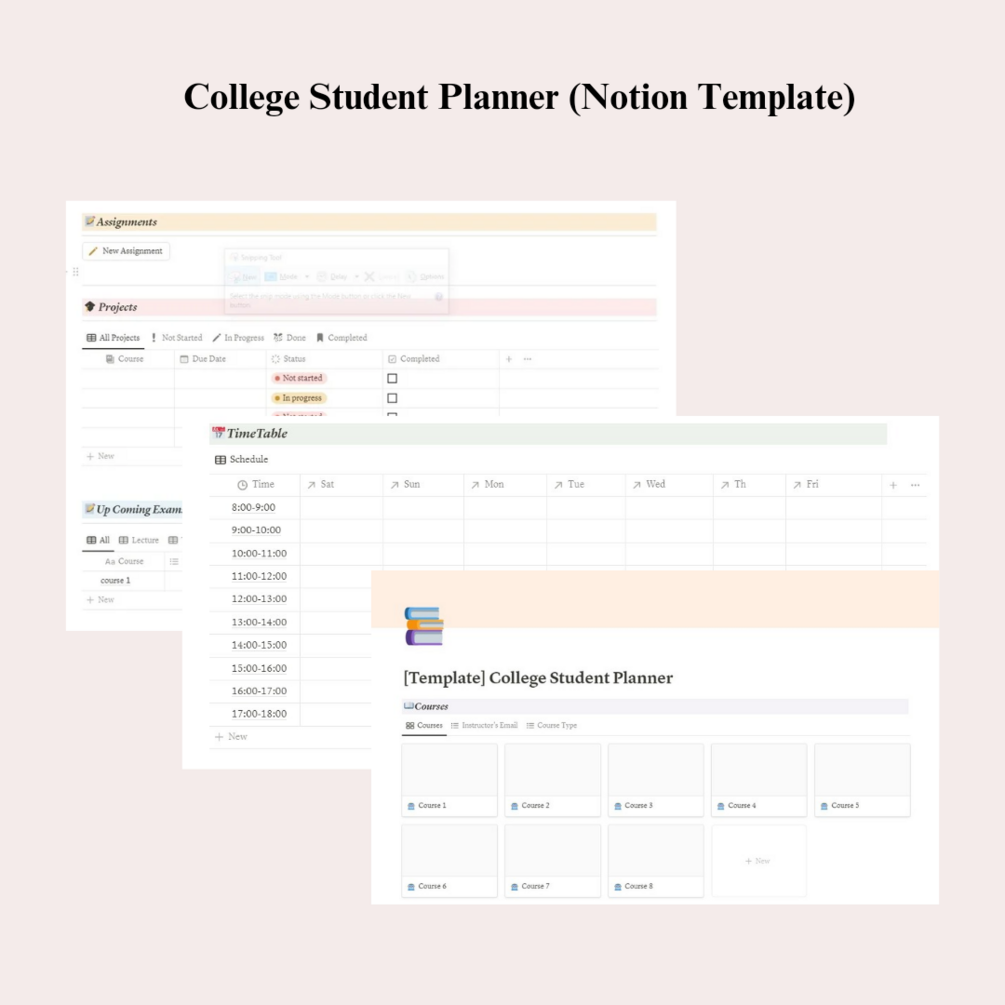 College Student Planner (Notion Template)