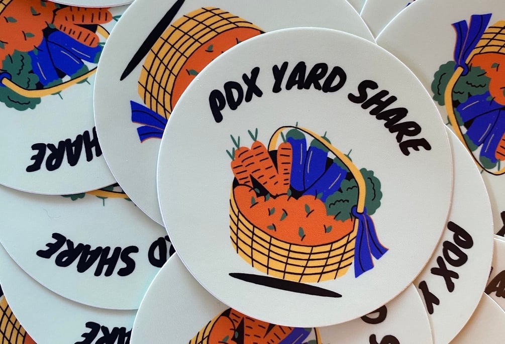 PDX Yard Share - Circle Sticker