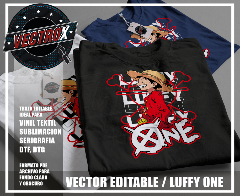 Vector Editable - Luffy One