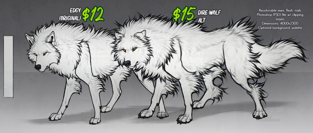 Edgy P2U wolf base + dire alt!