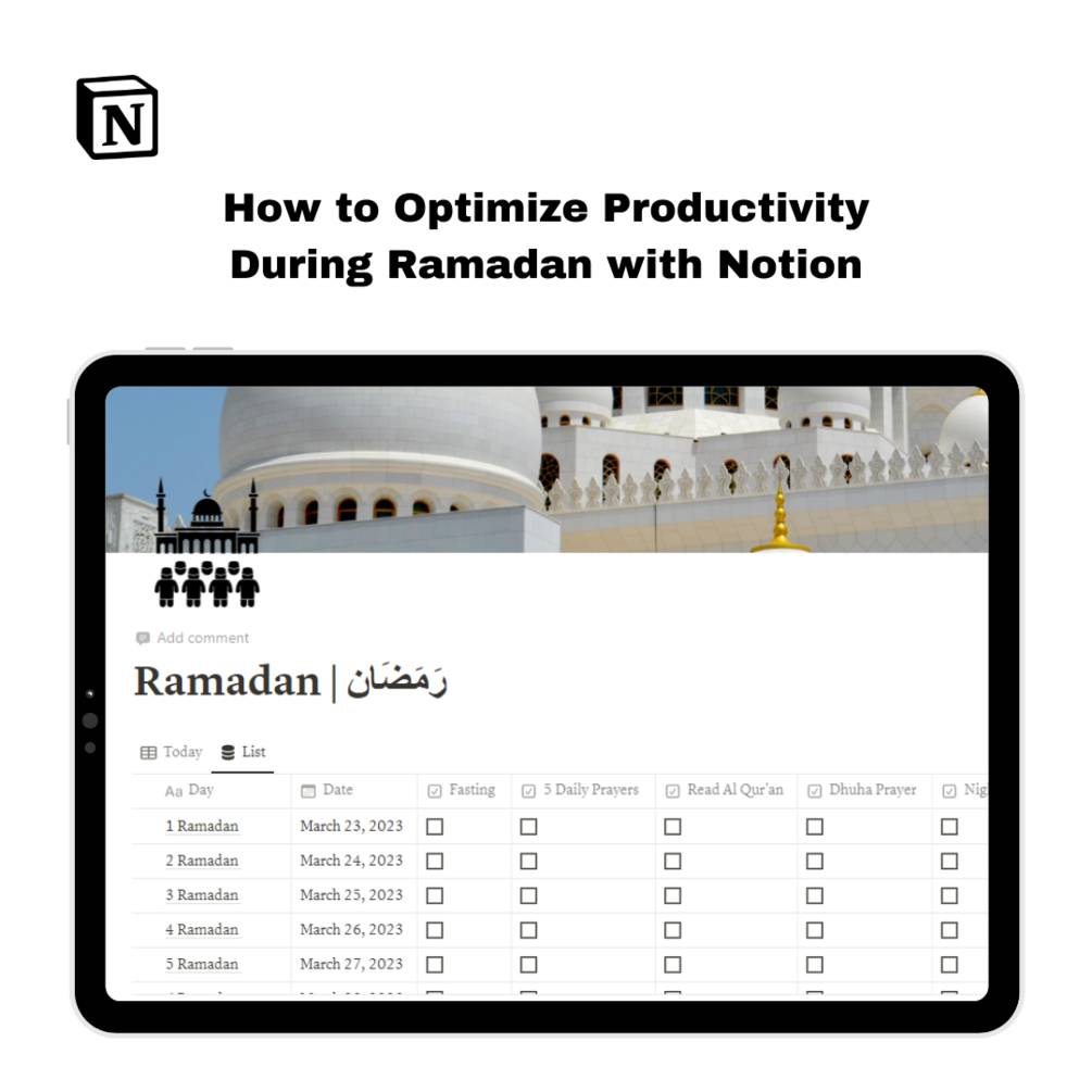 Notion Ramadan Planner