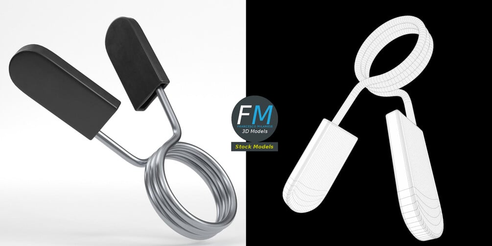 3D MODEL - Spring collar clip