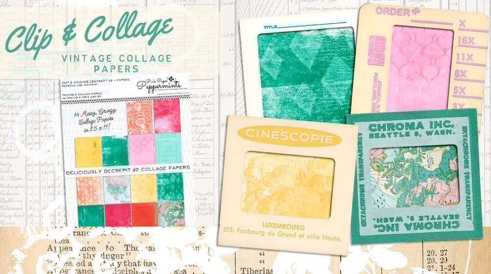 Deliciously Decrepit #2 | Distressed Collage Papers