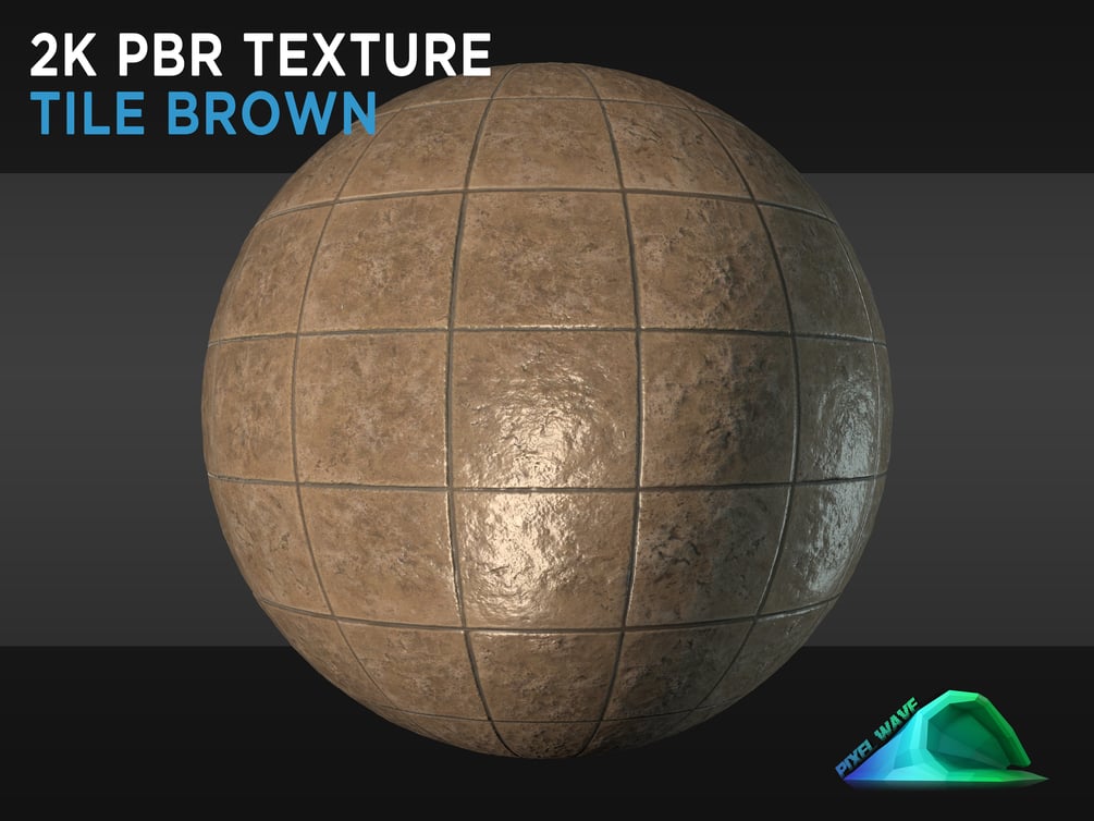 FREE / 2k PBR Tile Brown - Tileable
