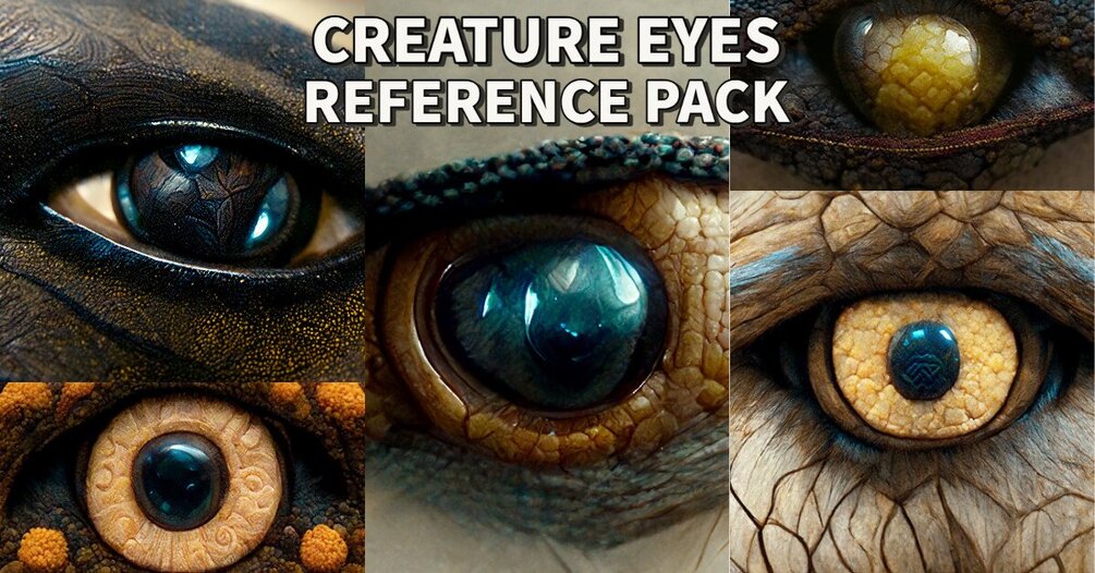 Creature Animal Eyes, (Generated) Texture, Reference Picture, Matte ...
