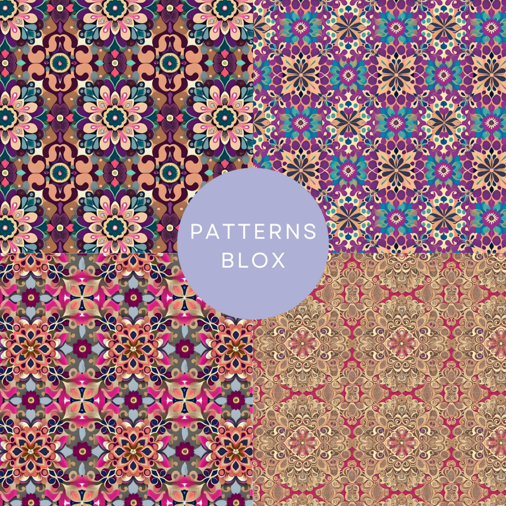 40 Retro Floral Seamless Pattern Bundle Set 3 | Best Sellers ...