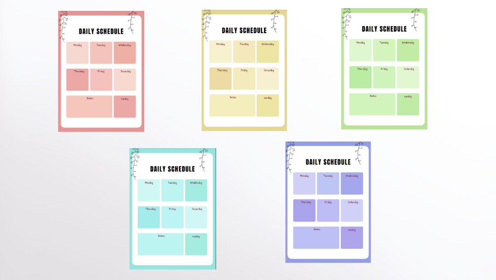 Colourful Daily Planner - Printable, PDF, Digital