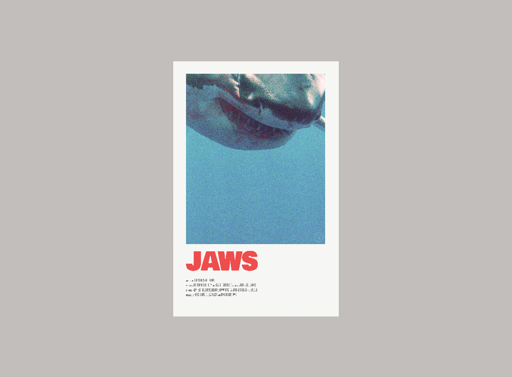 Minimalist Jaws Poster Digital Copy