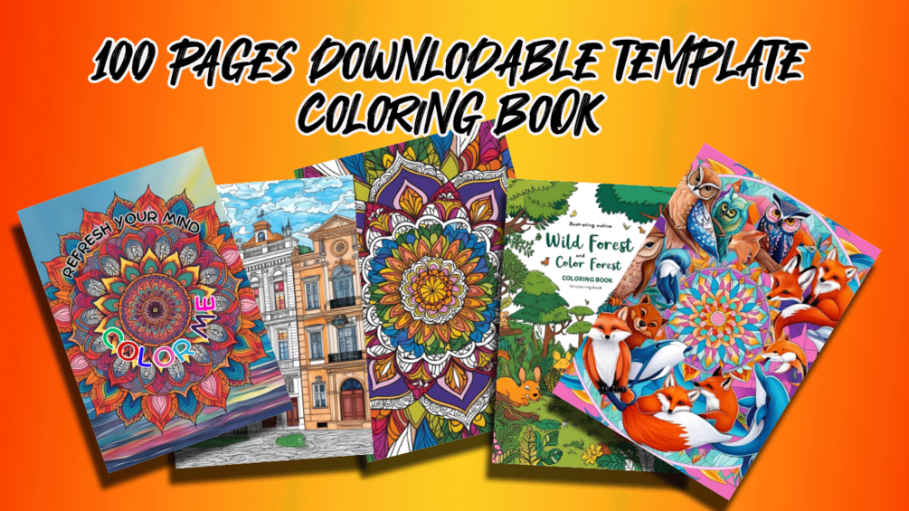 100-Page Printable Coloring Book | Instant Download | Fun Templates for ...