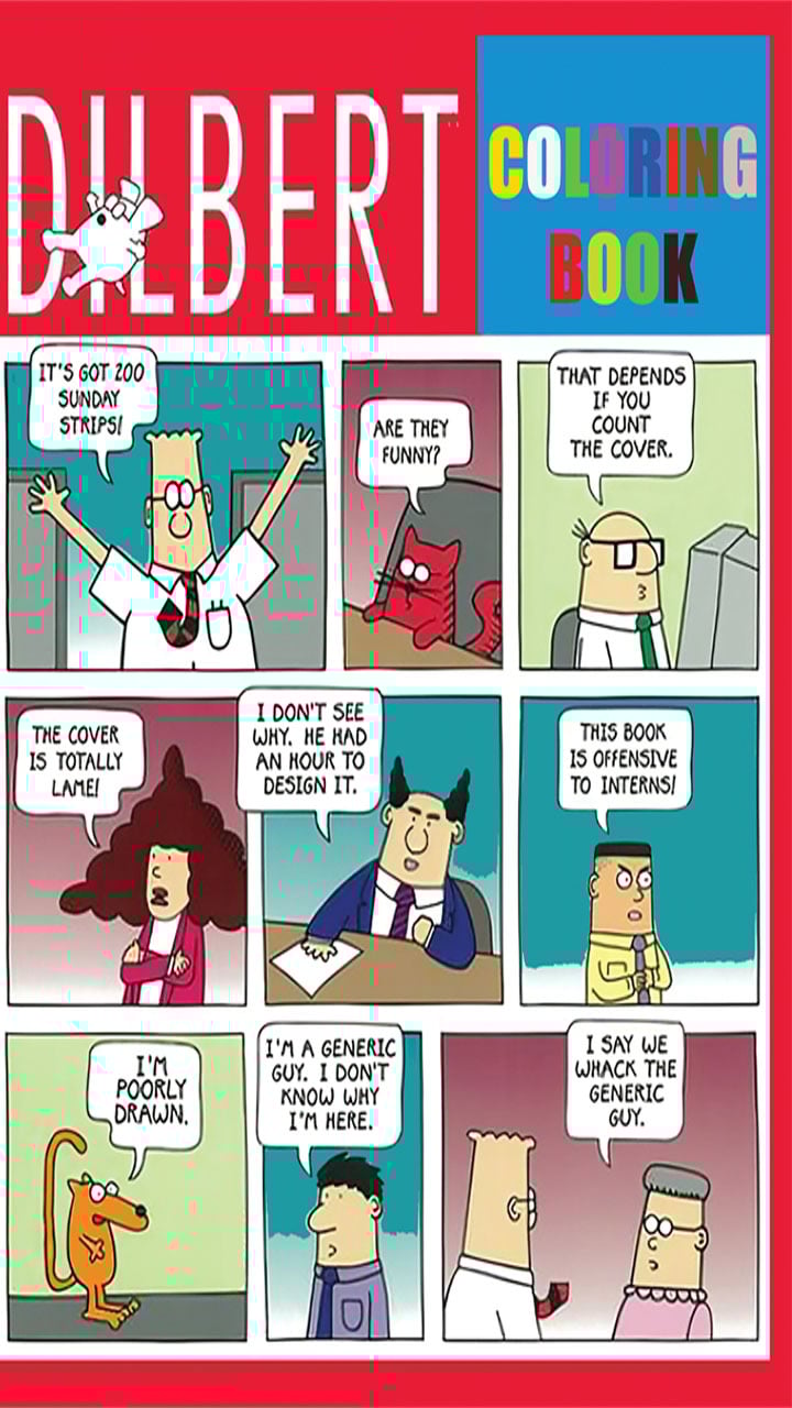 Dilbert coloring book adult coloring book comic strip coloring stress ...