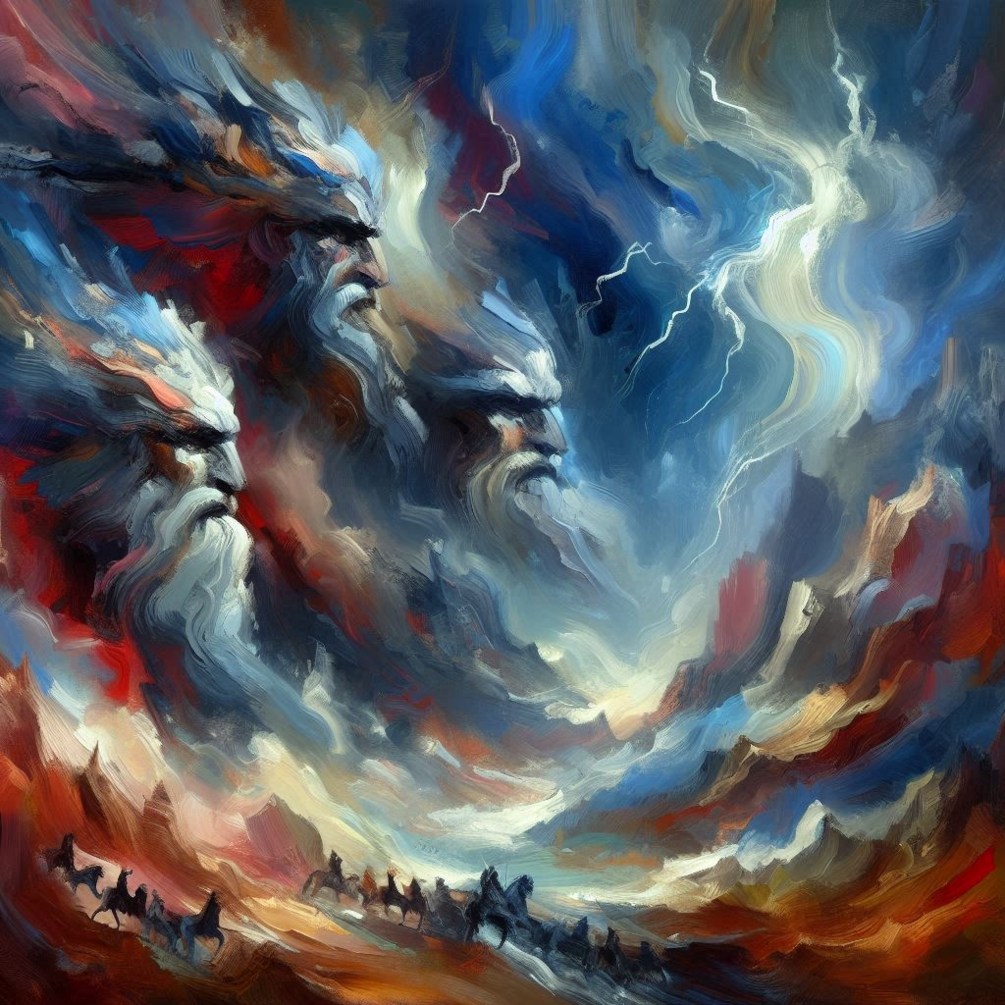 🎨 Divine Inspiration: Abstract Expressionism Images of Gods 🌌