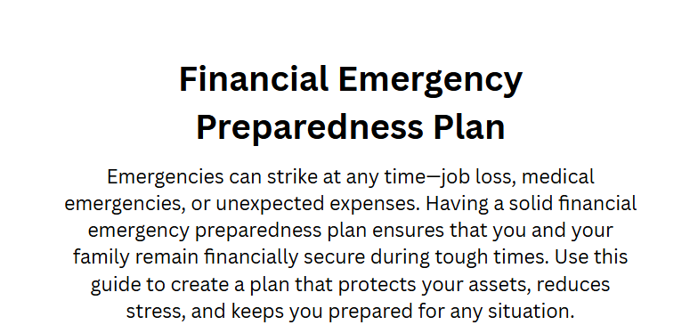 Financial Emergency Preparedness Plan