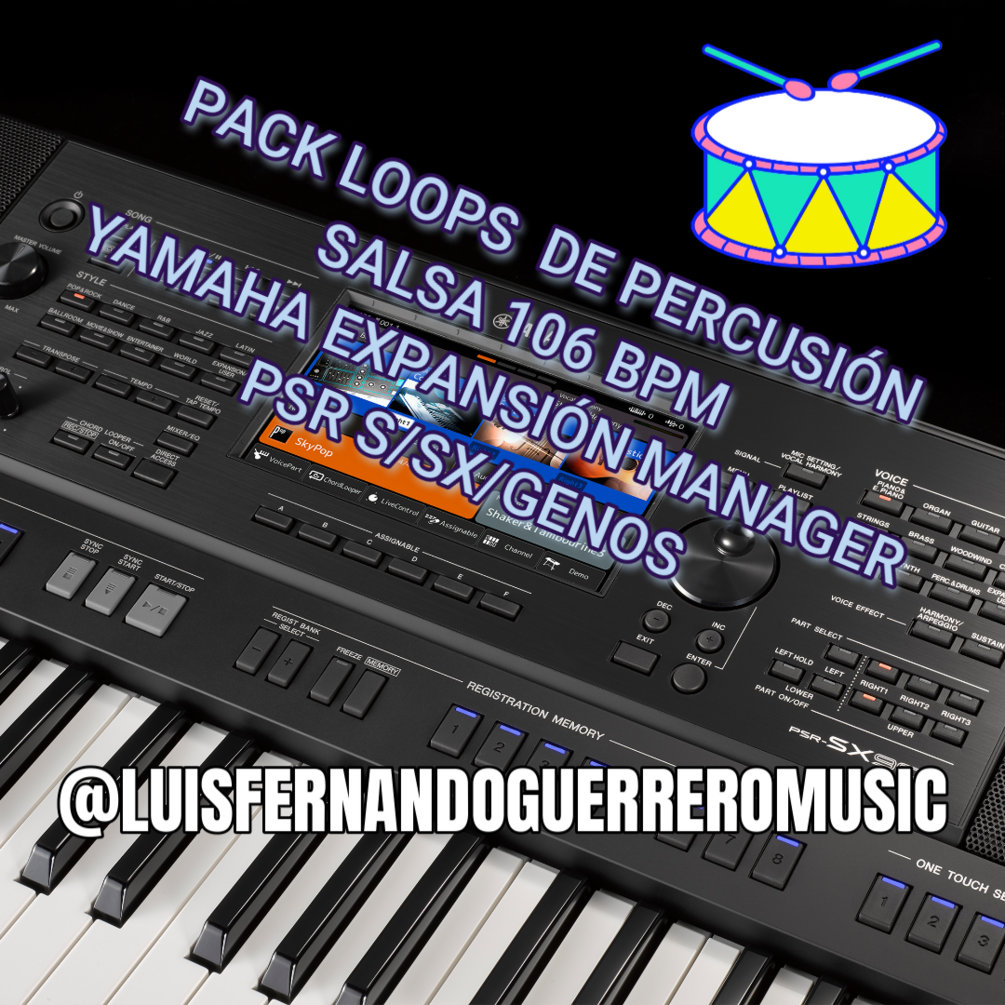 LOOP DE SALSA PERCUSION REAL 106 BPM PARA TECLADOS YAMAHA CON EXPANSION ...