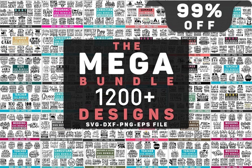 1200 Bundles-The Mega SVG Bundles