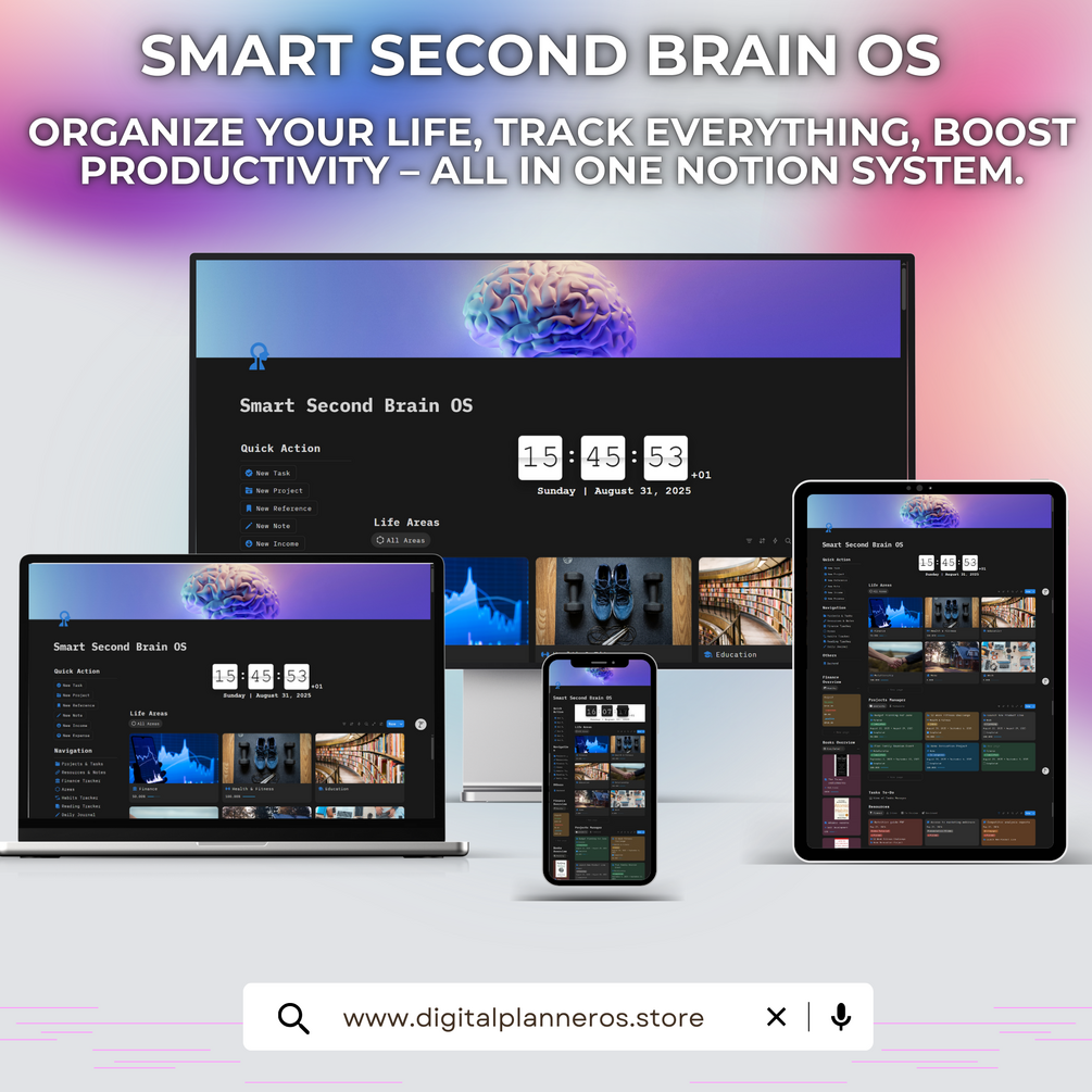 Smart Second Brain OS – Système d’Organisation Notion Ultime