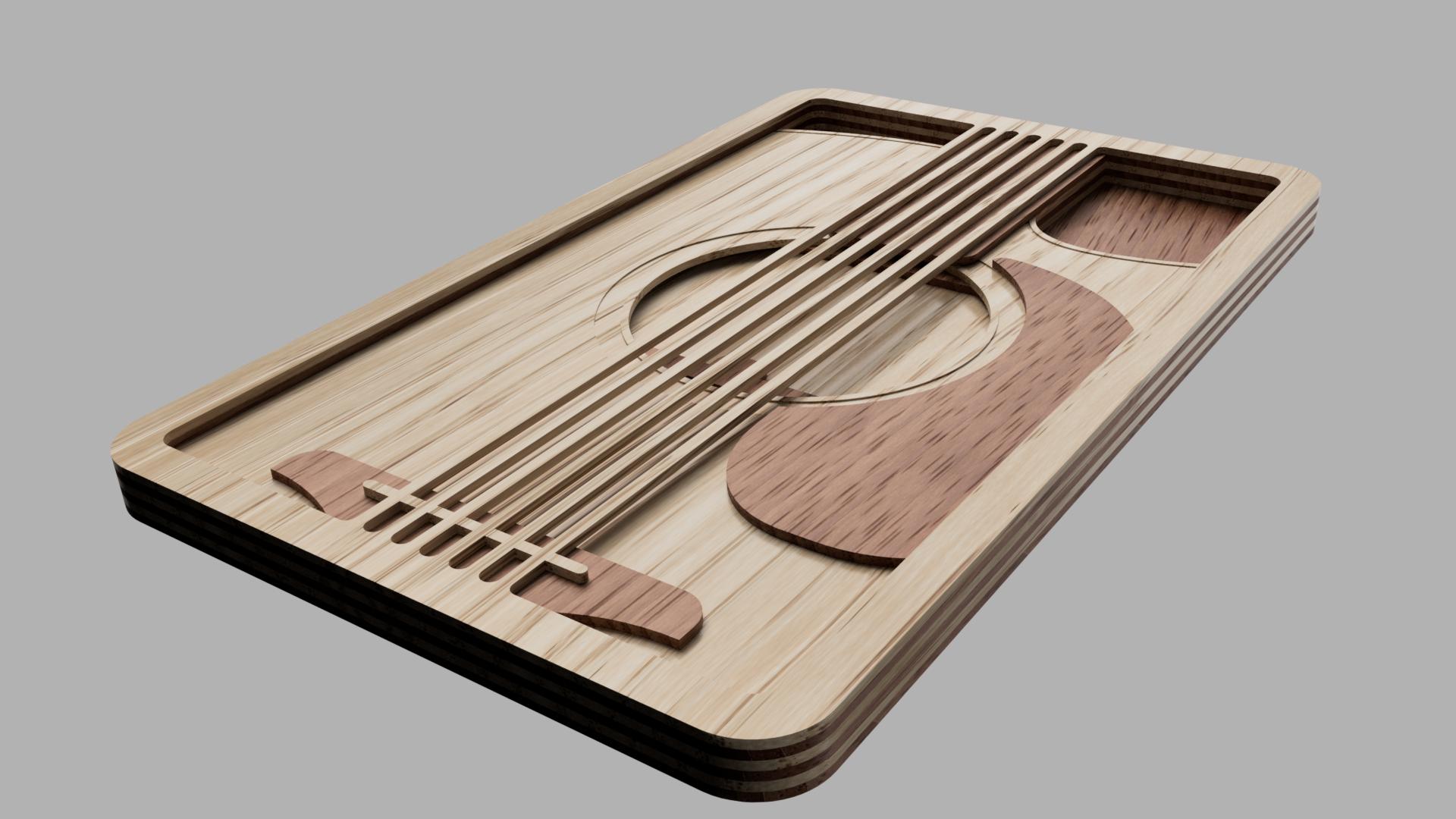 Acoustic Guitar for wall art (SVG - DXF File)