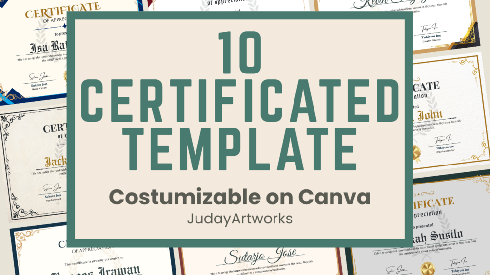 Modern Certificate Template Bundle for Canva